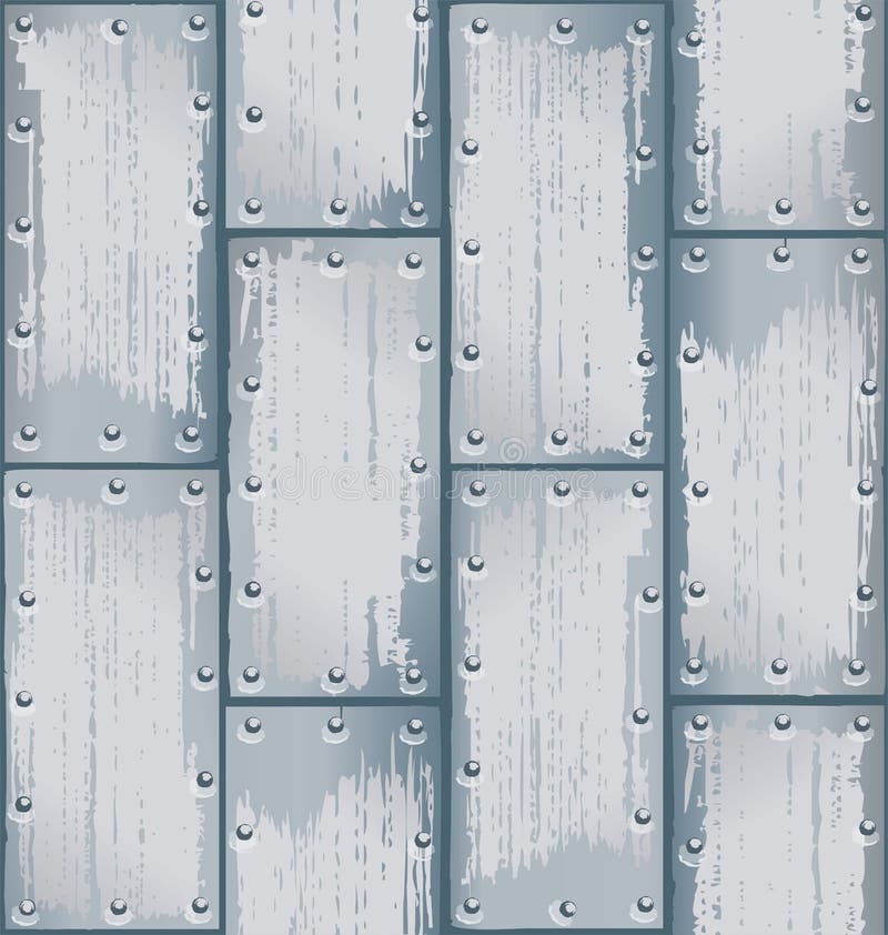 Metal Plate Wall Pattern Vector. Chrome Steel Iron Sheet. Stock Vector ...