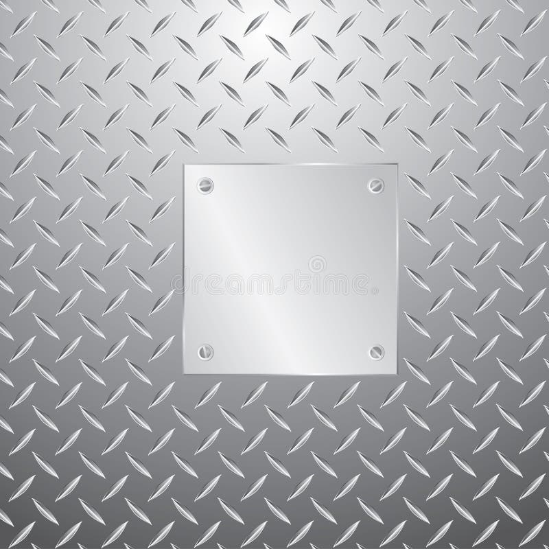 Metal plate stock vector. Illustration of steel, shiny - 3220632