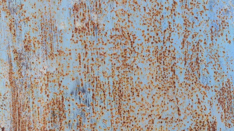 A Metal Plate with Red Rust and Blue Paint. Background and Texture ...