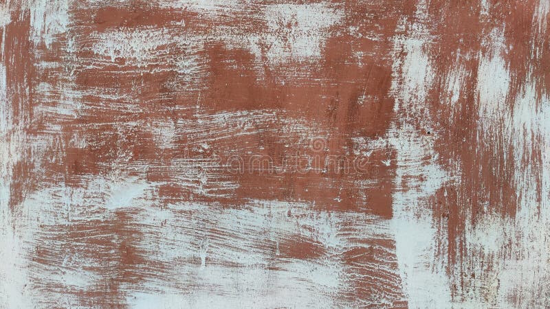 A Metal Plate with Red Rust and White Paint. Background and Texture ...