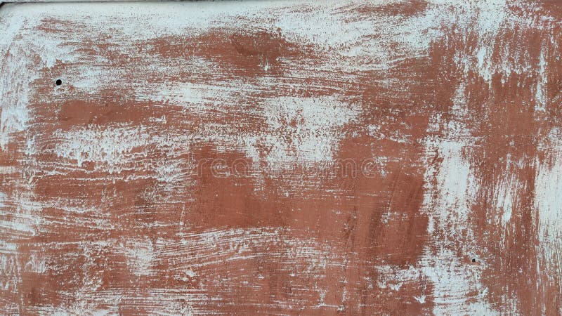 A Metal Plate with Red Rust and White Paint. Background and Texture ...
