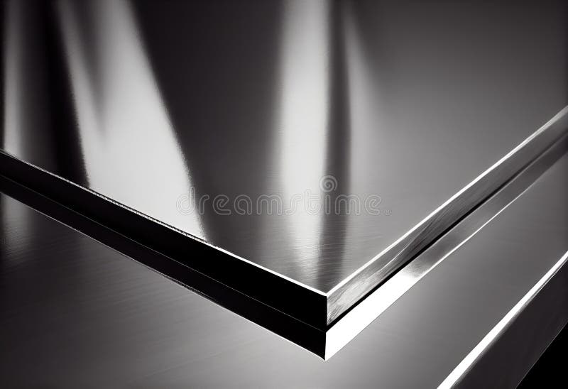 Metal Plate with Reflections. Generative AI Stock Illustration ...