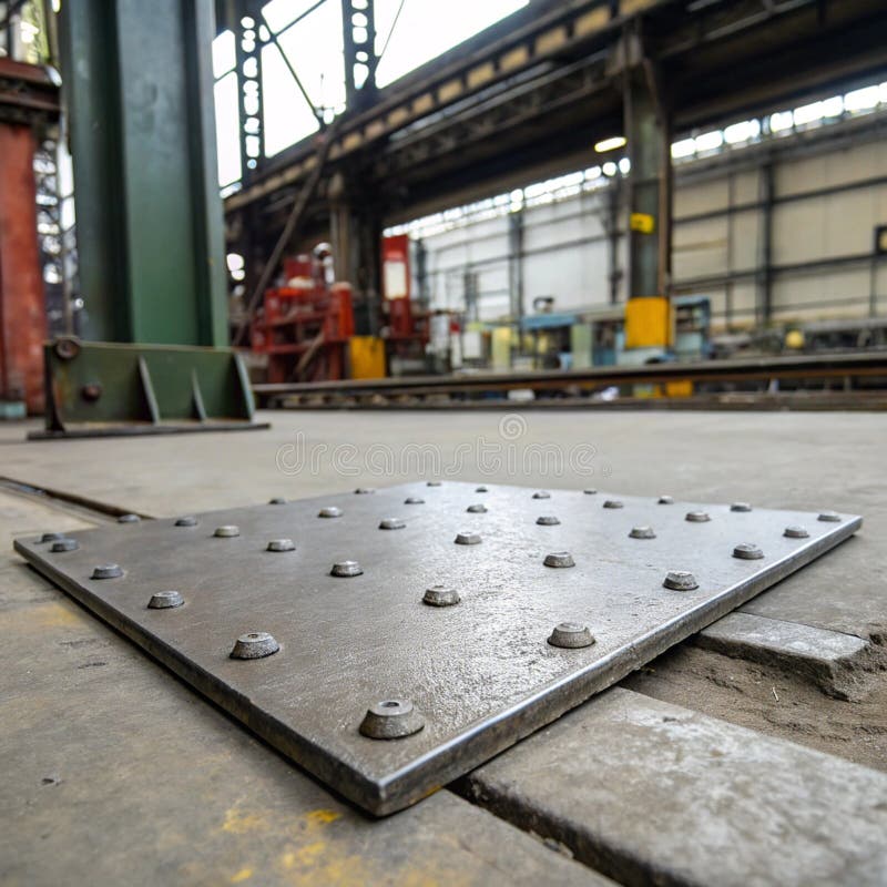 Metal Plate with Rivets Industrial Background Stock Illustration ...