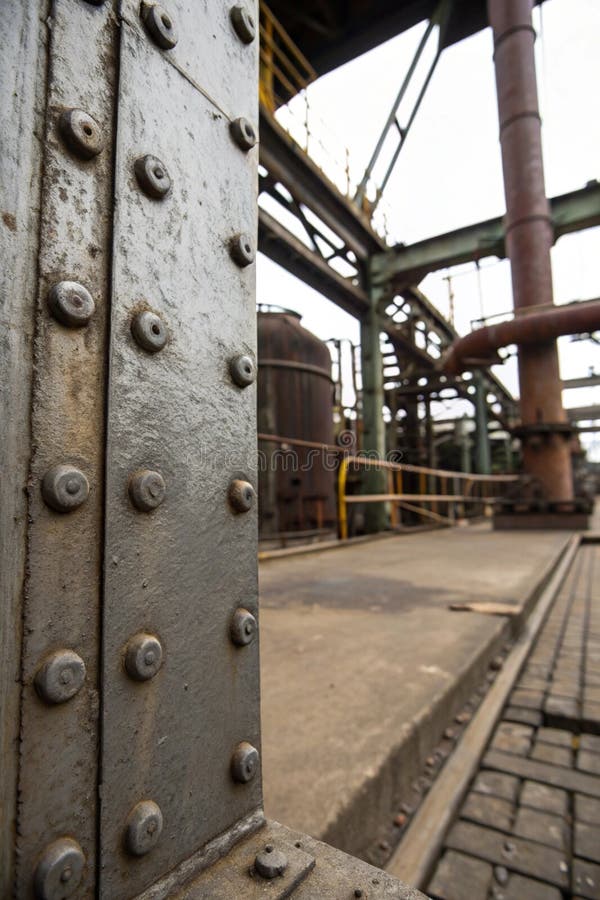 Metal Plate with Rivets Industrial Background Stock Illustration ...