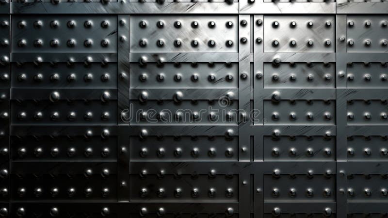 Metal Plate with Rivets and Rivets Stock Illustration - Illustration of ...