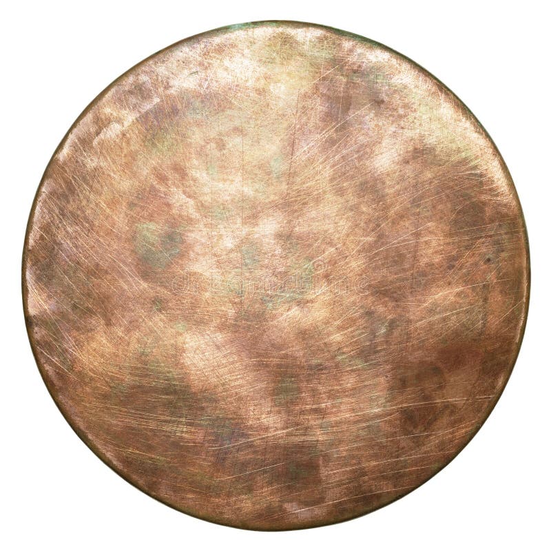 Scratched Round Metal Plate Texture Background Stock Photo - Image of ...