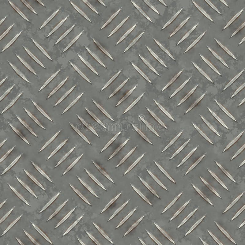 Seamless Steel Diamond Plate Grunge Texture Stock Vector - Illustration ...