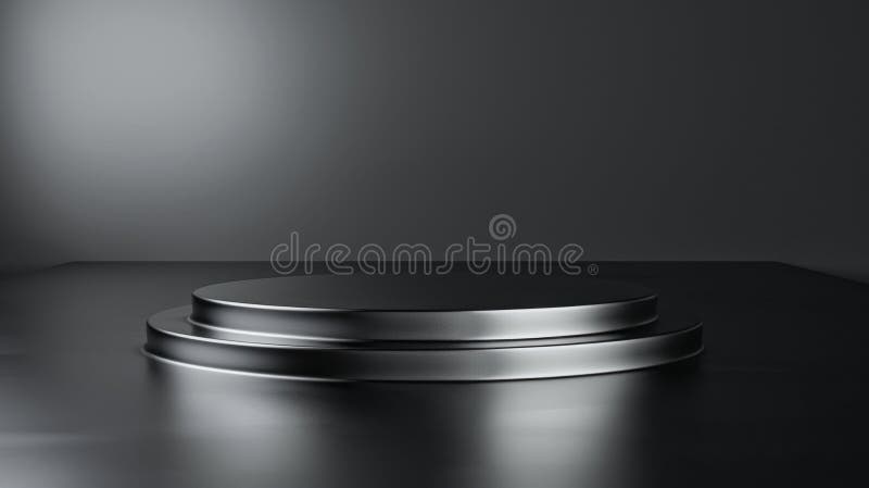 Metal Plate on Table with Black Background Stock Illustration ...