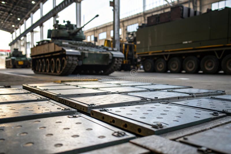 Metal Plates Industrial Background â€ 3D Illustration Stock ...