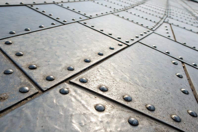 Metal Plates with Rivets â€ Industrial Design Texture Stock ...