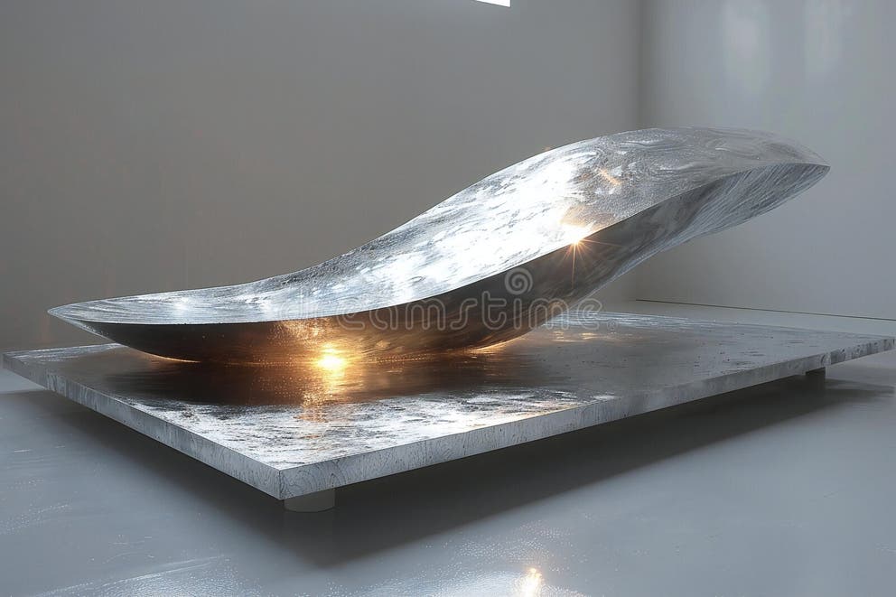 A Metal Platform with a Light Shining on it, High Quality, High ...