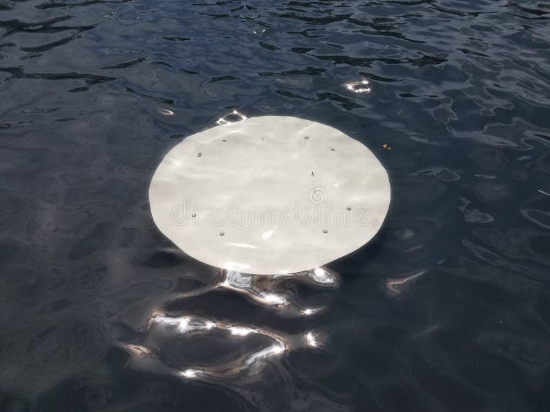 Metal Platform in Water with Reflection Stock Image - Image of platform ...