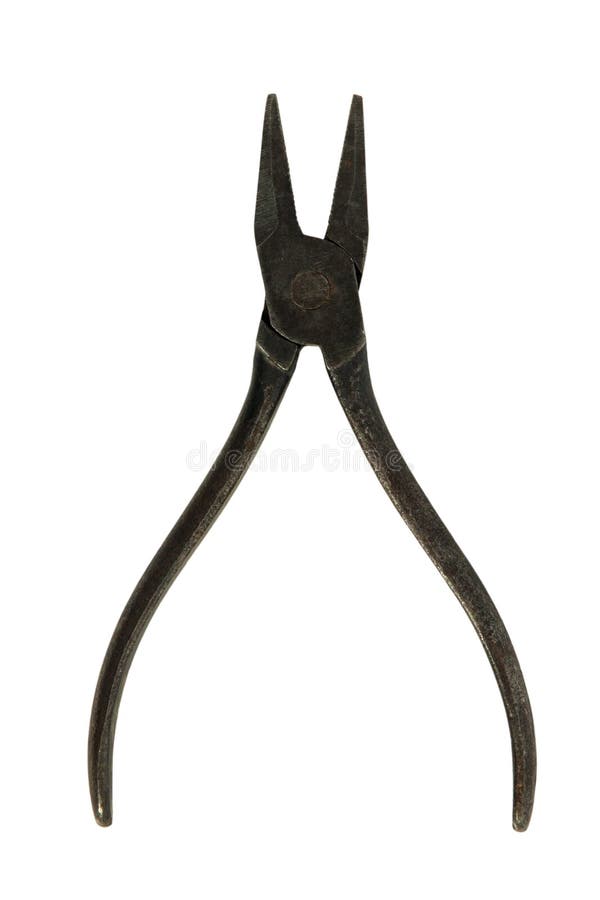 Metal Pliers Isolated on White. Stock Image - Image of rusty, steel ...