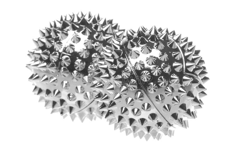 Metal Pointed Balls Macro Isolated Stock Image - Image of pointed ...