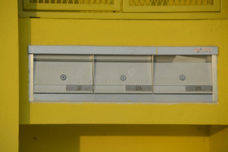 The Metal Post Box with a Secure Lock is Placed Outdoors To Ensure the ...