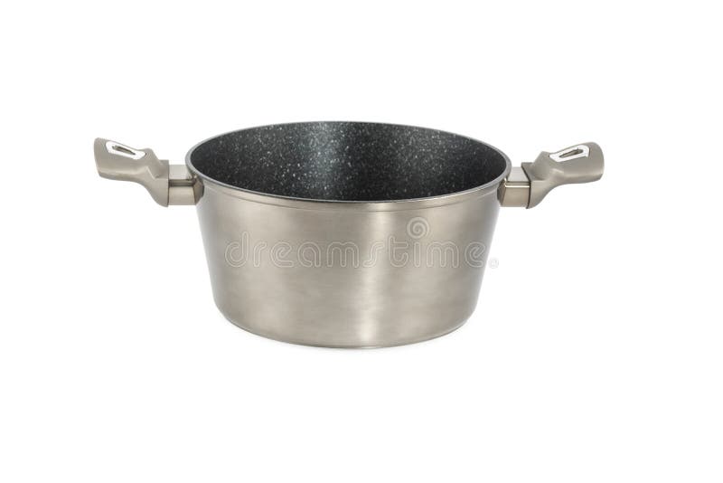 Metal Pot with Ceramic Handles Stock Photo - Image of ceramic ...