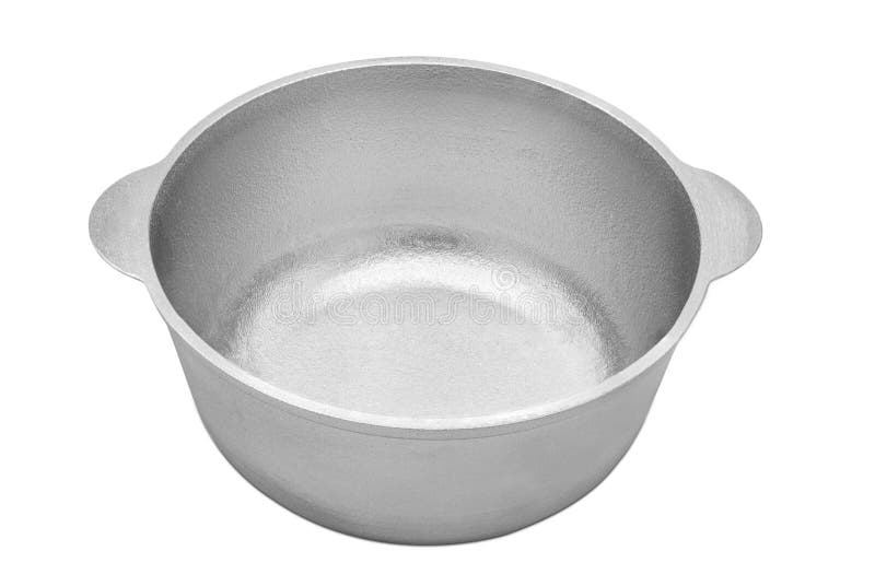 Metal Pot Isolated on a White Background Stock Image - Image of meal ...