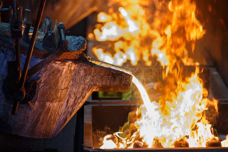 Metal casting process stock photo. Image of melt, industrial - 17495334