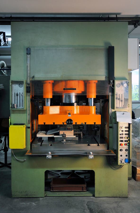 Metal Press Machine stock image. Image of steel, technology - 41638363