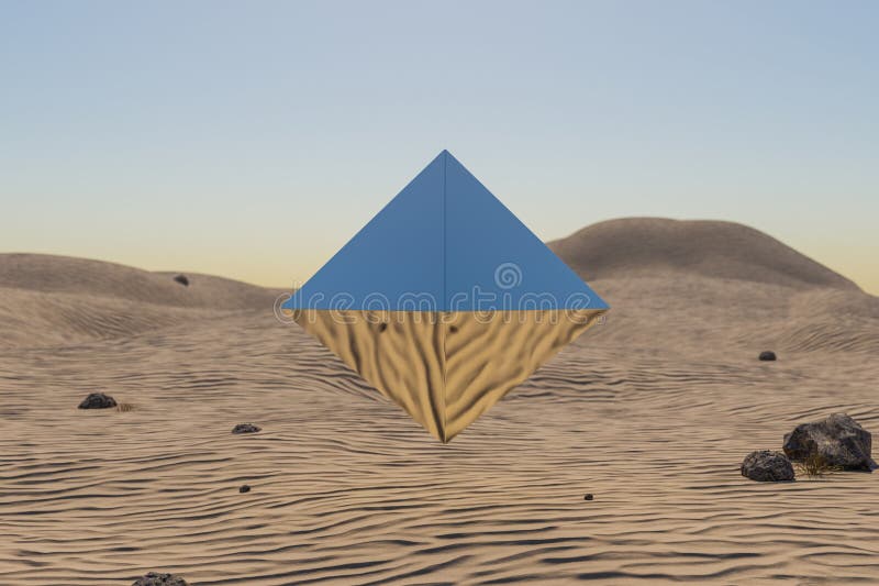 Metal Pyramid Isolated on White Background. Stock Illustration ...