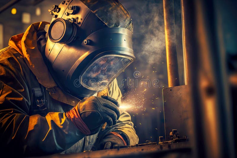 Metal Processing in Industrial Factory Welding Process Stock ...