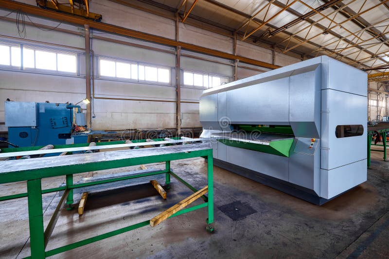 Metal Processing Workshop with Machine Tools at Plant Stock Image ...