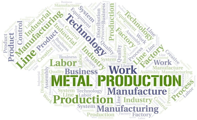 PRODUCTION word cloud stock illustration. Illustration of enterprise ...