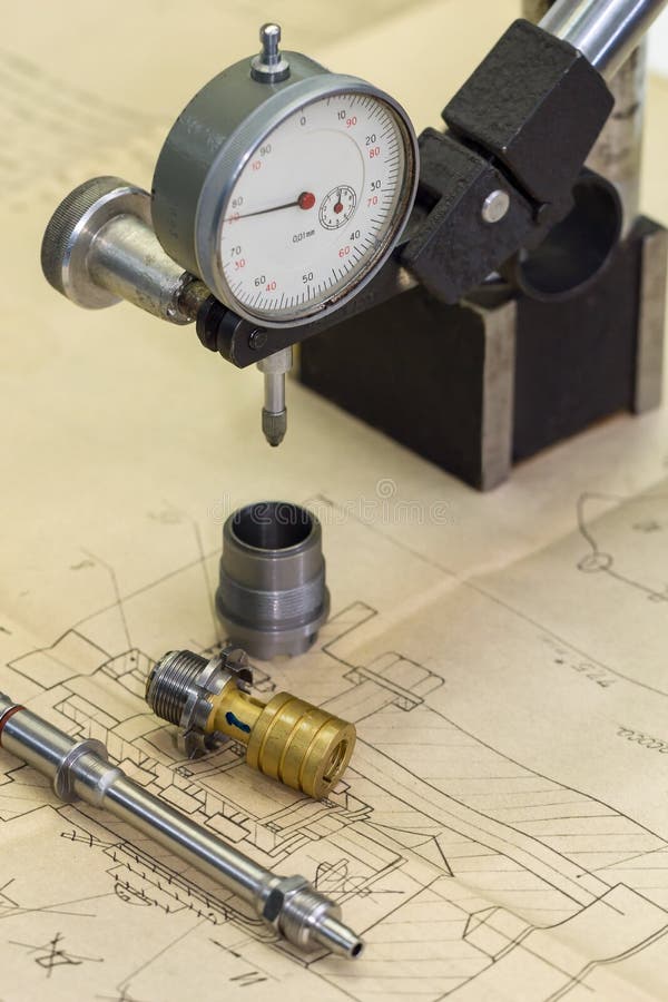 Metal Products and Measuring Tools. Stock Image - Image of ...