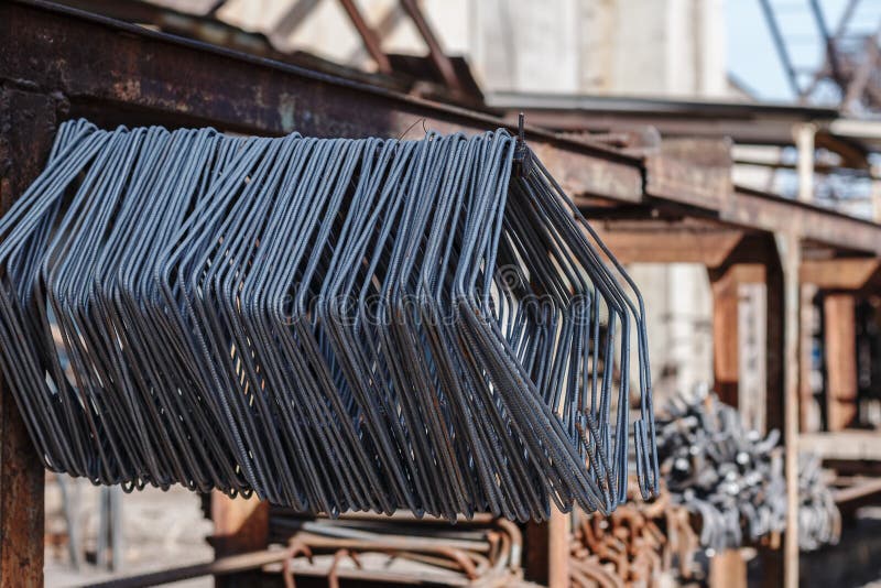 Metal Products for Reinforced Concrete Stock Photo - Image of plant ...