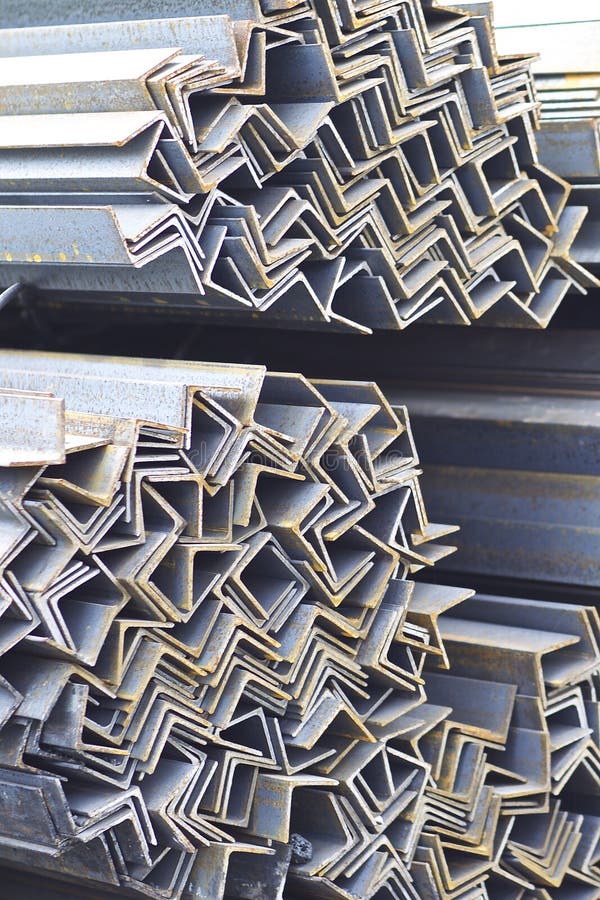 Metal Profile Angle in Packs at the Warehouse of Metal Products Stock ...