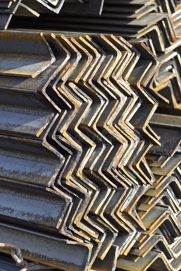 Metal Profile Angle in Packs at the Warehouse of Metal Products Stock ...