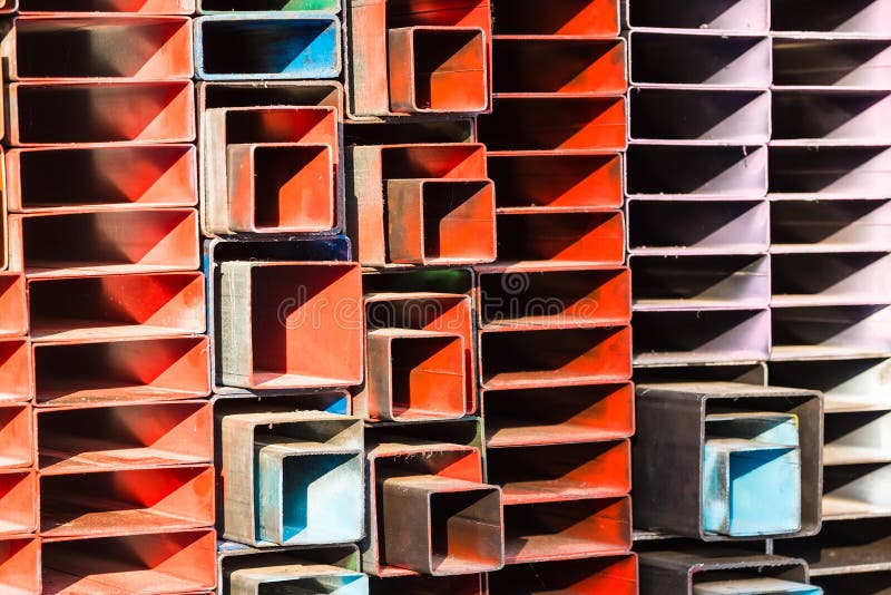 Metal Profile Channel in Packs at the Warehouse of Metal Products Stock ...