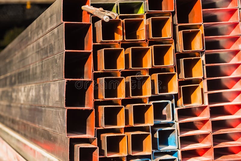 Metal Profile Channel in Packs at the Warehouse of Metal Products Stock ...