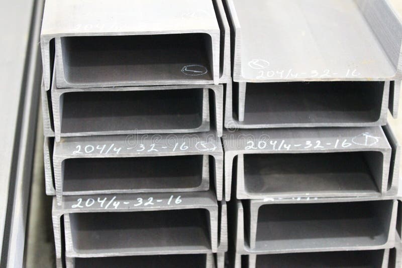 Metal profile channel stock image. Image of manufacturing - 48089587