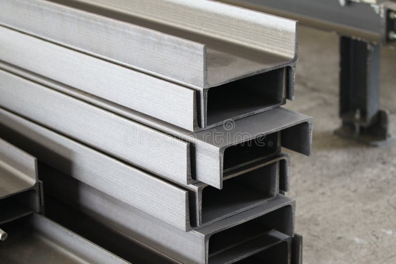 Metal profile channel stock image. Image of construction - 48091763