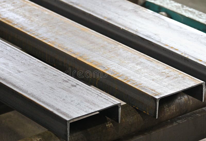Metal profile channel stock image. Image of warehouse - 74470771