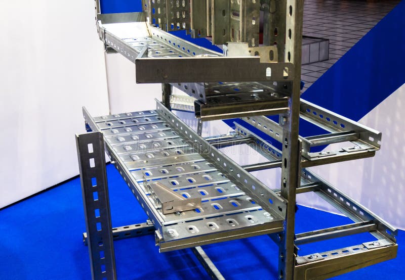 Metal Profile and Fastening Systems for Cable Routing Stock Photo ...