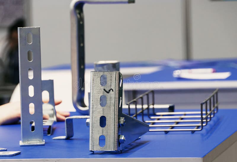 Metal Profile and Fastening Systems for Cable Routing Stock Photo ...
