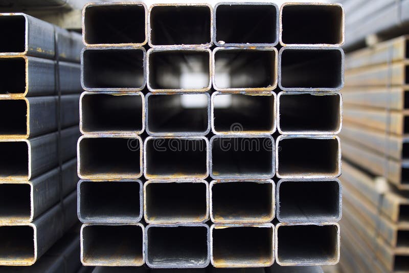 Metal Profile Pipe of Rectangular Cross Section in Packs at the ...