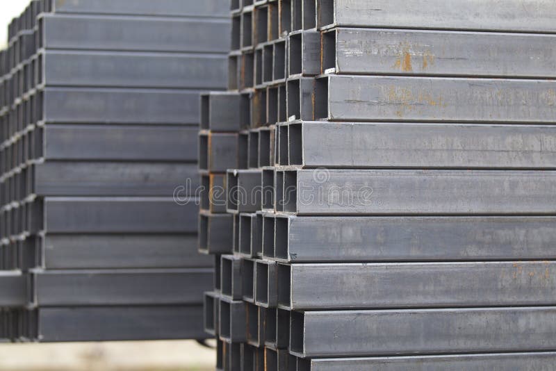 Metal Profile Pipe of Rectangular Cross Section in Packs at the ...
