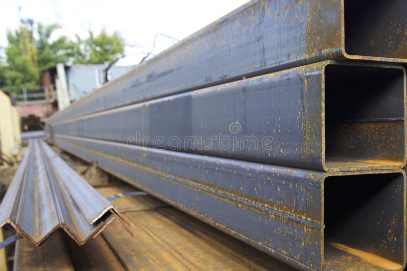 Metal Profile Pipe of Rectangular Cross Section in Packs at the ...