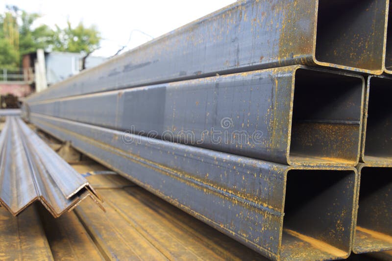 Metal Profile Pipe of Rectangular Cross Section in Packs at the ...