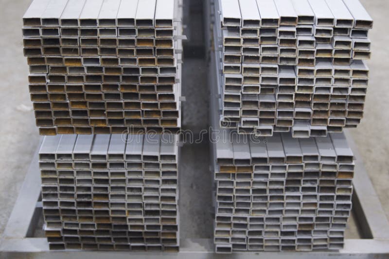 Metal Profile Pipe of Rectangular Cross Section in Packs at the ...