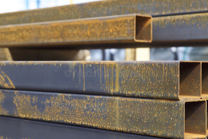 Metal Profile Pipe of Rectangular Cross Section in Packs at the ...