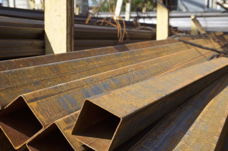 Metal Profile Pipe of Rectangular Cross Section in Packs at the ...