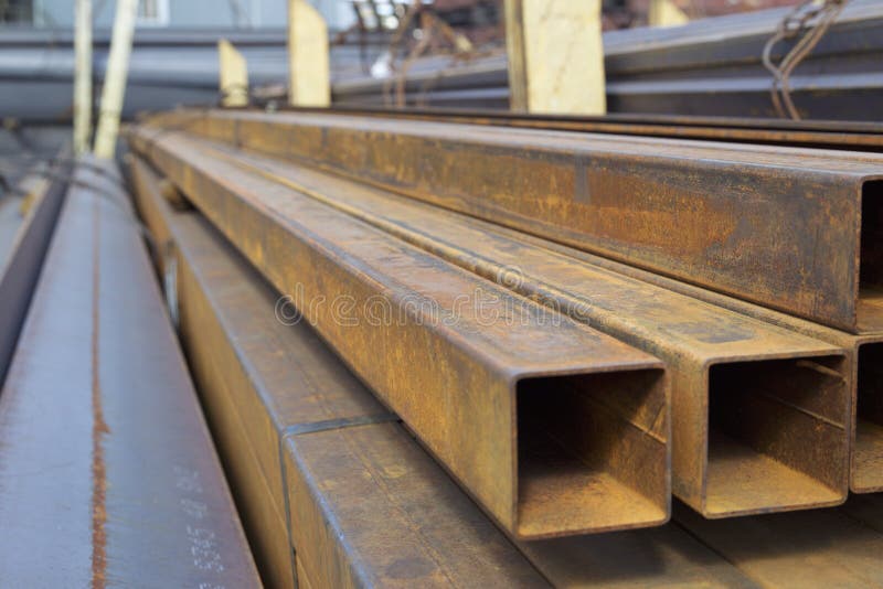 Metal Profile Pipe of Rectangular Cross Section in Packs at the ...