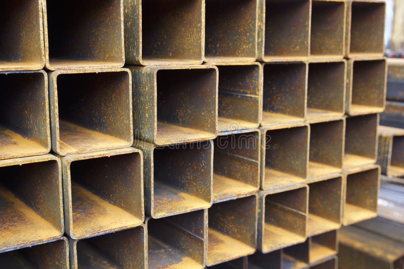 Metal Profile Pipe of Rectangular Cross Section in Packs at the ...