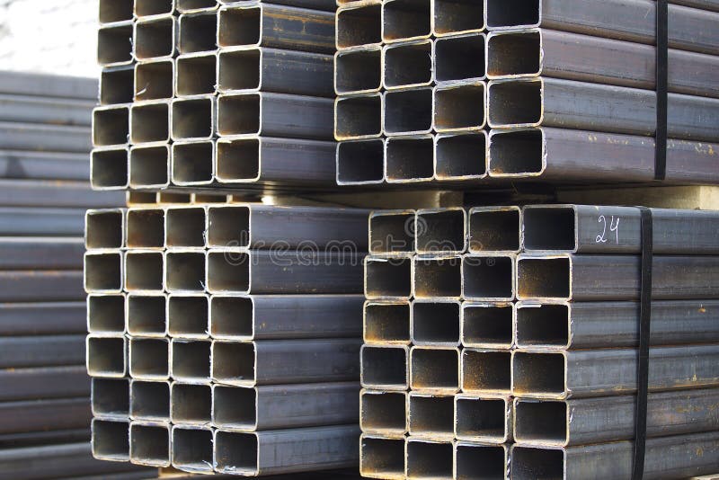 Metal Profile Pipe of Rectangular Cross Section in Packs at the ...