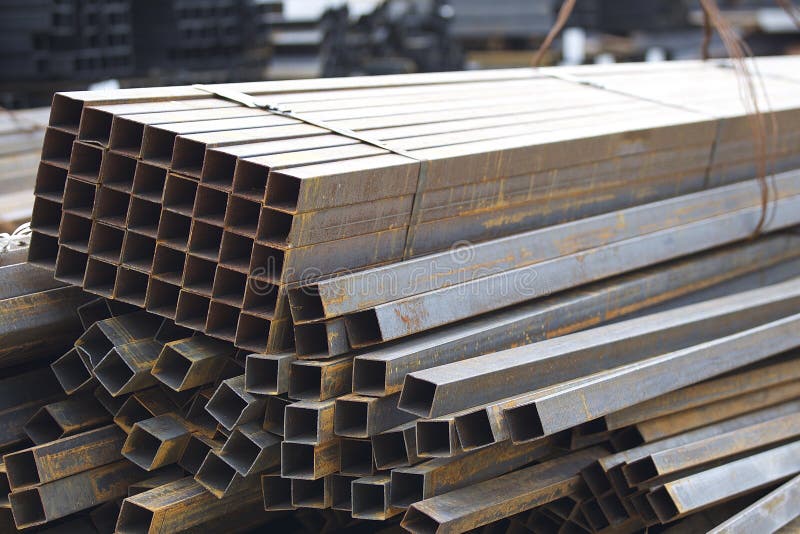 Metal Profile Pipe of Rectangular Cross Section in Packs at the ...