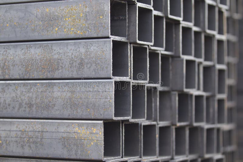 Metal Profile Pipe of Rectangular Cross Section in Packs at the ...